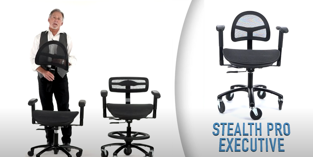 stealth pro executive audio engineer chair With Tourmax Casters – ErgoLab
